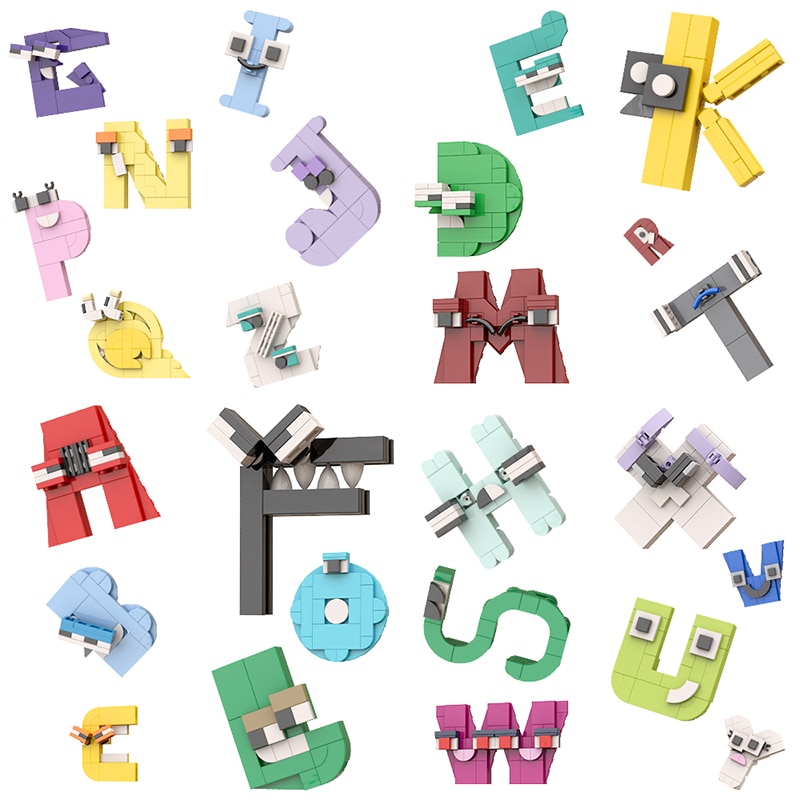 Alphabet Lore Upgraded Version English Letters Building Blocks Set Alphabet Lore Plush Shop