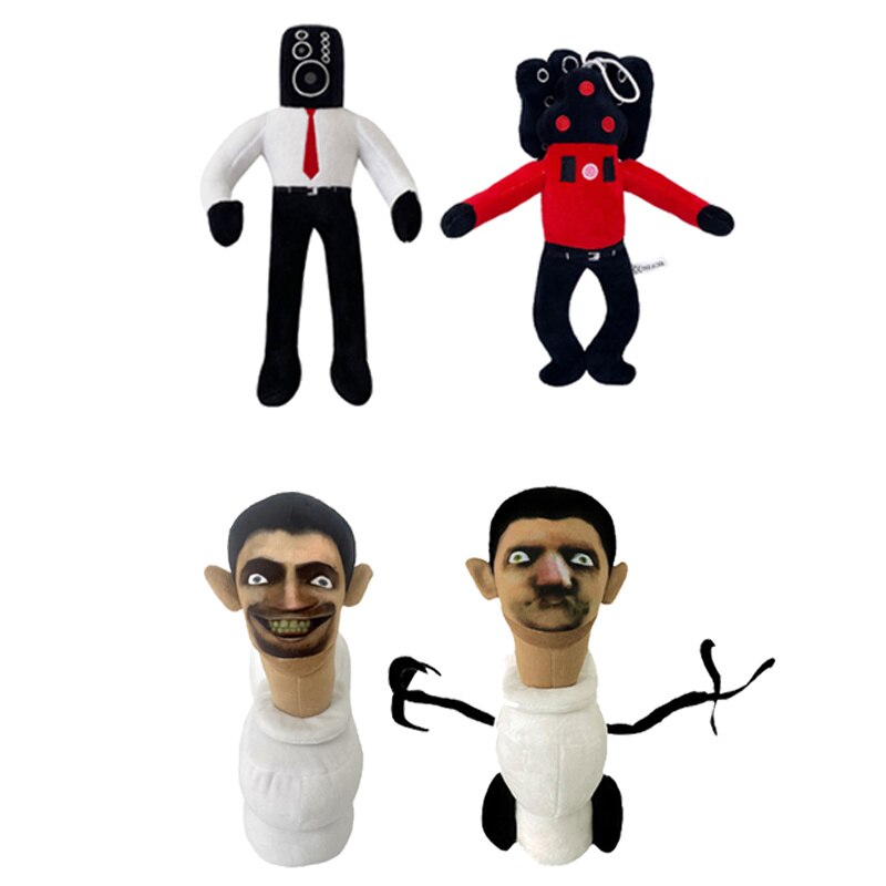 30cm Skibidi Toilet Game Set 4pcs Toilet Man Speaker Man Characters ... 30cm Skibidi Toilet Game Set 4pcs Toilet Man Speaker Man Characters ...